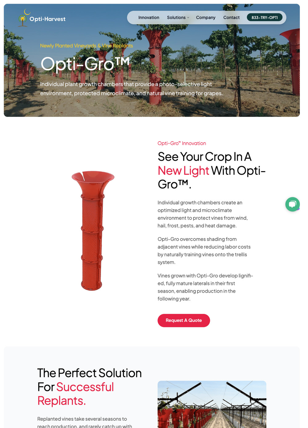 Opti Harvest - Premier Website Design Company, Bakersfield, CA